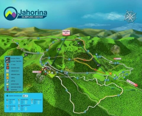 Mapa Skijališta | Ski staze na Jahorini | Jahorina Info